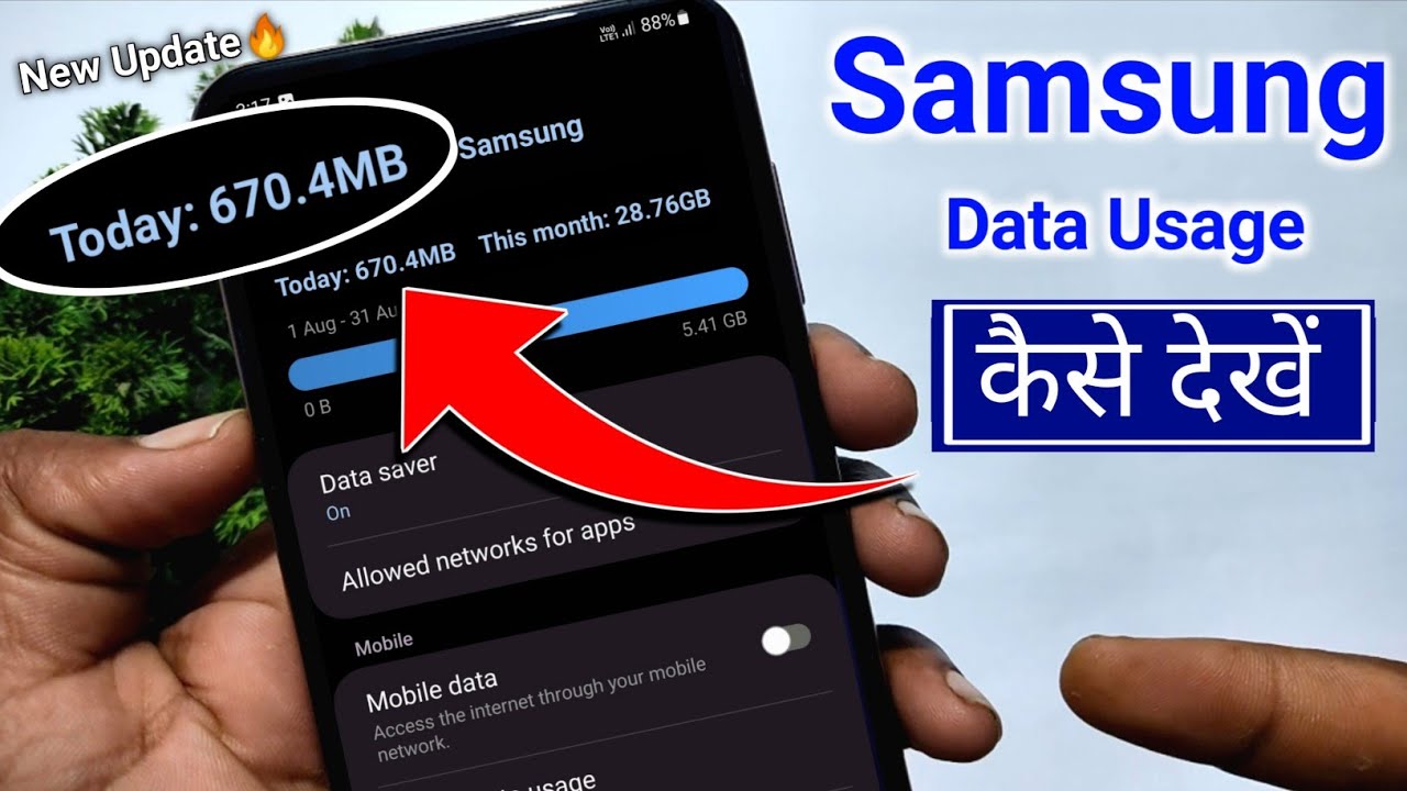 How To See Daily Data Usage On Samsung Samsung Data Usage Settings Youtube