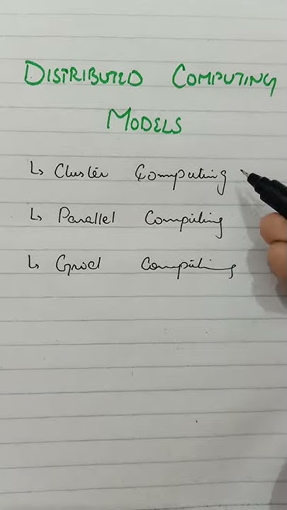 Distributed computing models - YouTube
