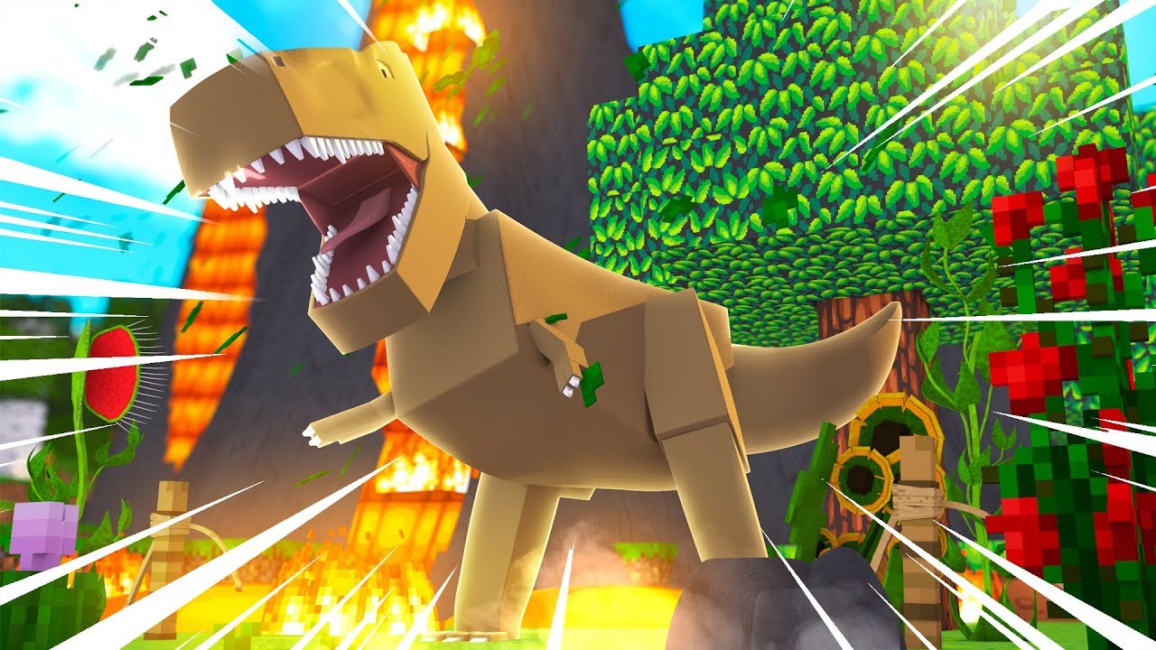 Minecraft | VOLCANO T-REX! (Jurassic World Adventure) - YouTube