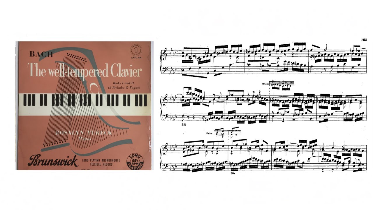 J. S. BACH - The Well-Tempered Clavier: Book 2 (Rosalyn Tureck) [1953] - YouTube