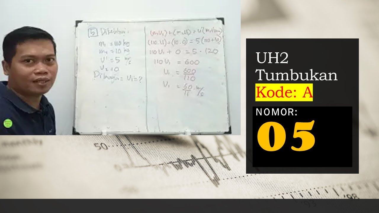 Bahas UH2 Kode A Nomor 5: Tumbukan tidak lenting sama sekali - YouTube