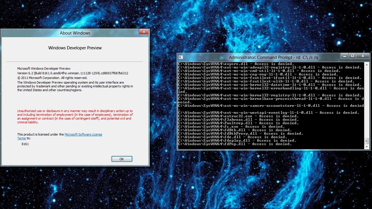 Destroying Windows 8 Build 8161! - YouTube