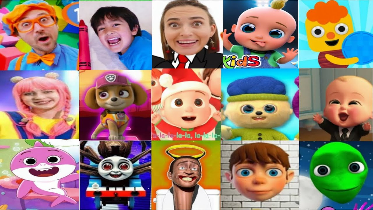 Face Dance Blippi - Ryan’s World - Cocomelon - D Billions Kulikitakati ...