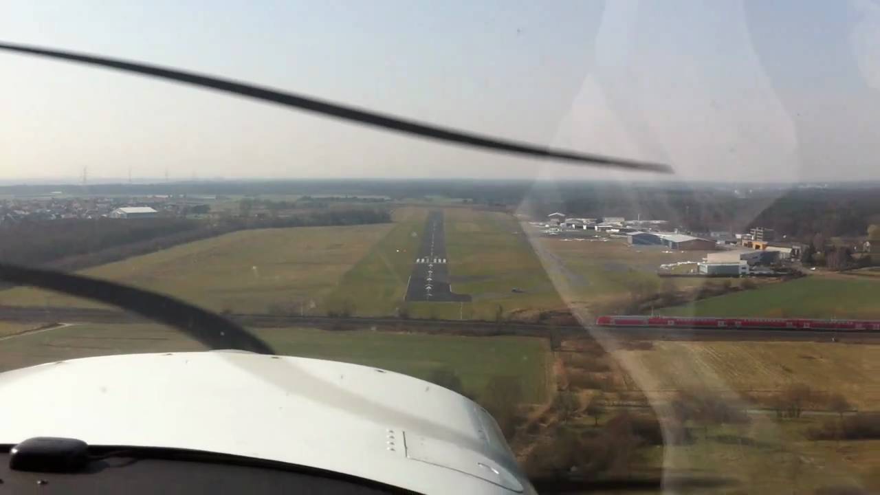 Egelsbach (EDFE) Landing Runway 27 - YouTube