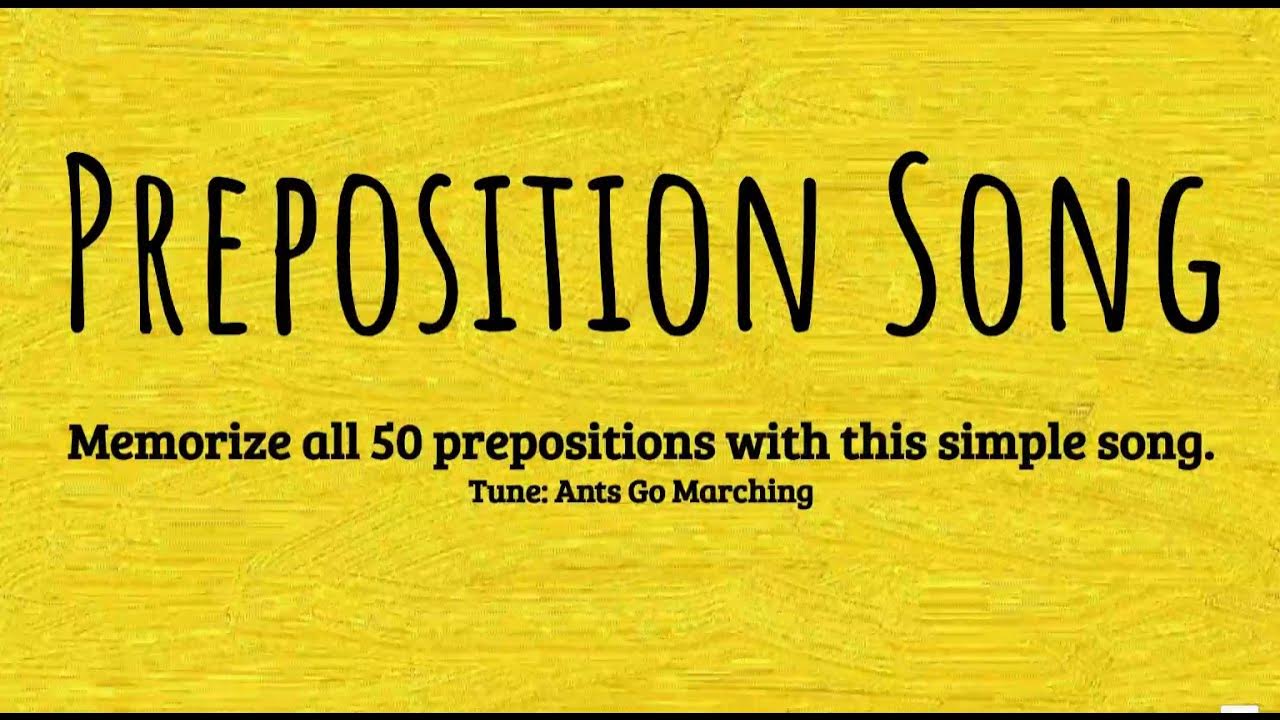Preposition Song for Easy Grammar Plus - YouTube