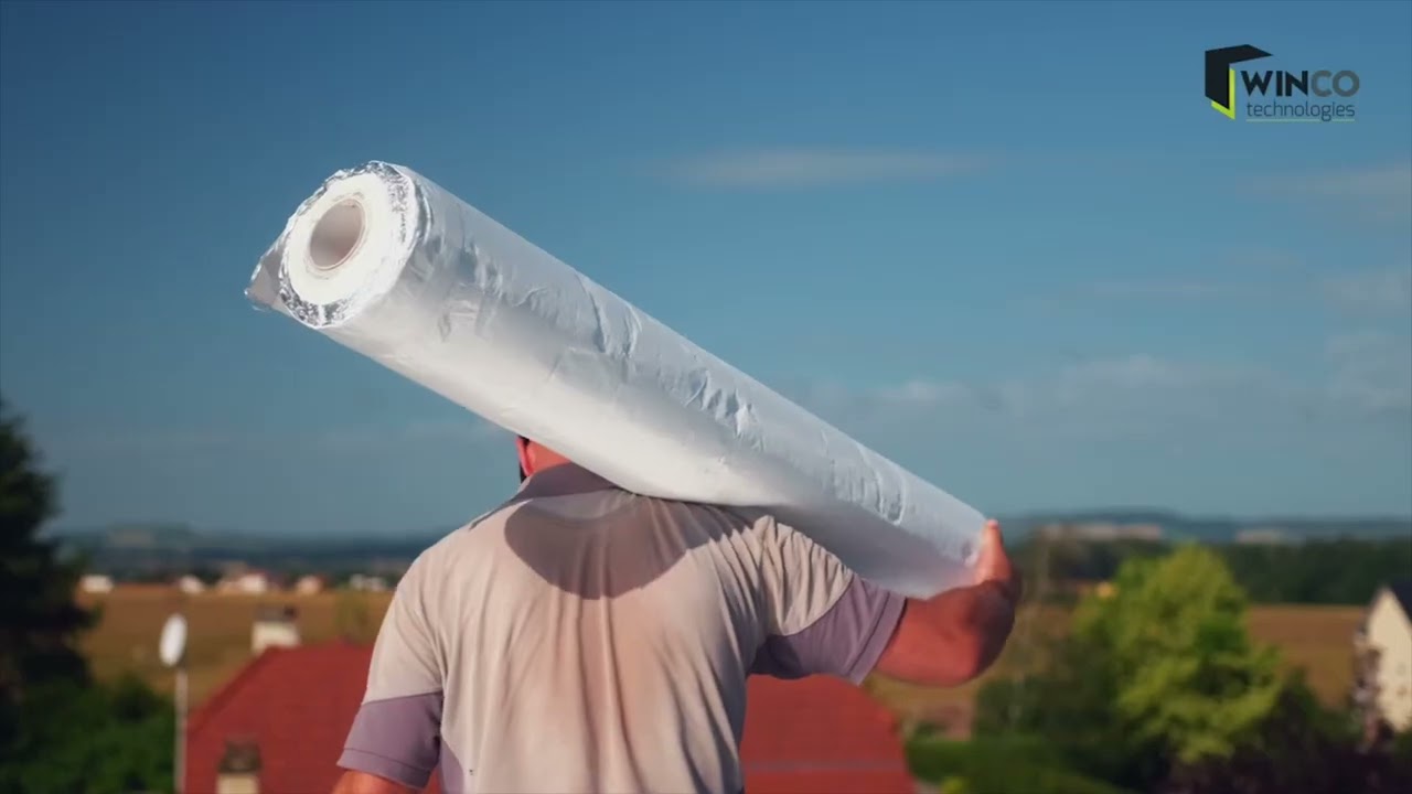 불연성 복사열차단 하우스랩🏠 스카이랩 프랑스 시공 영상🔨 / 스카이텍 / skytech ️‍🔥 / skywrap / 지붕복사열차 ...