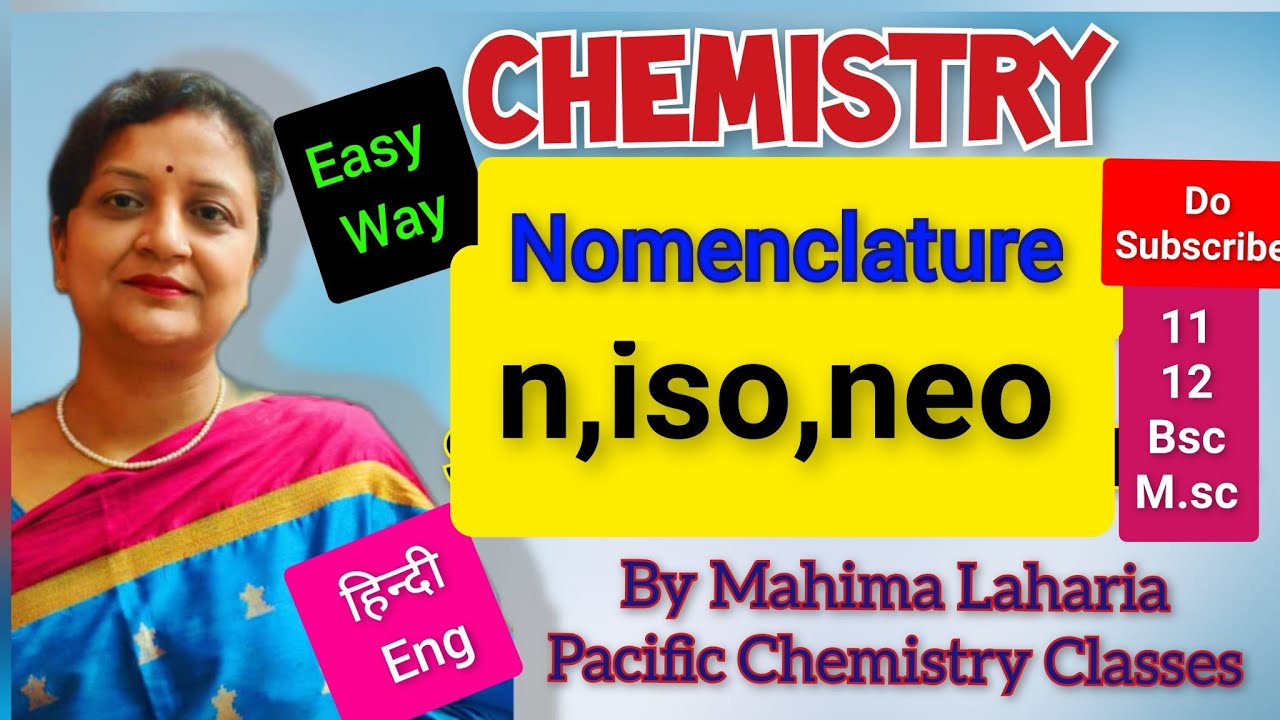 Nomenclature n,iso,neo Organic chemistry isomerism in butane, pentane ...