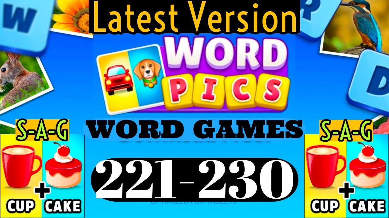 WORD PICS WORD GAME level 221 222 223 224 225 226 227 228 229 230 - YouTube