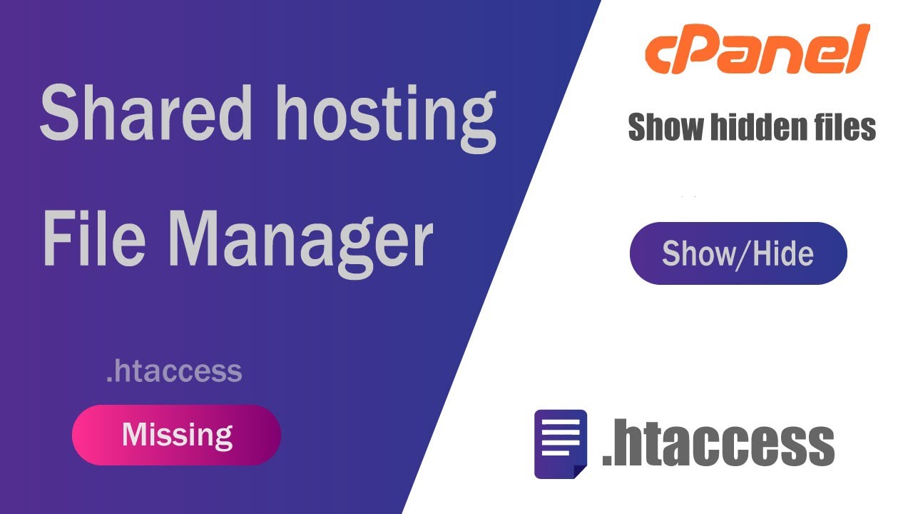 How To Fix The Htaccess File Missing In Cpanel Show Hidden File Shared Hosting Morethan
