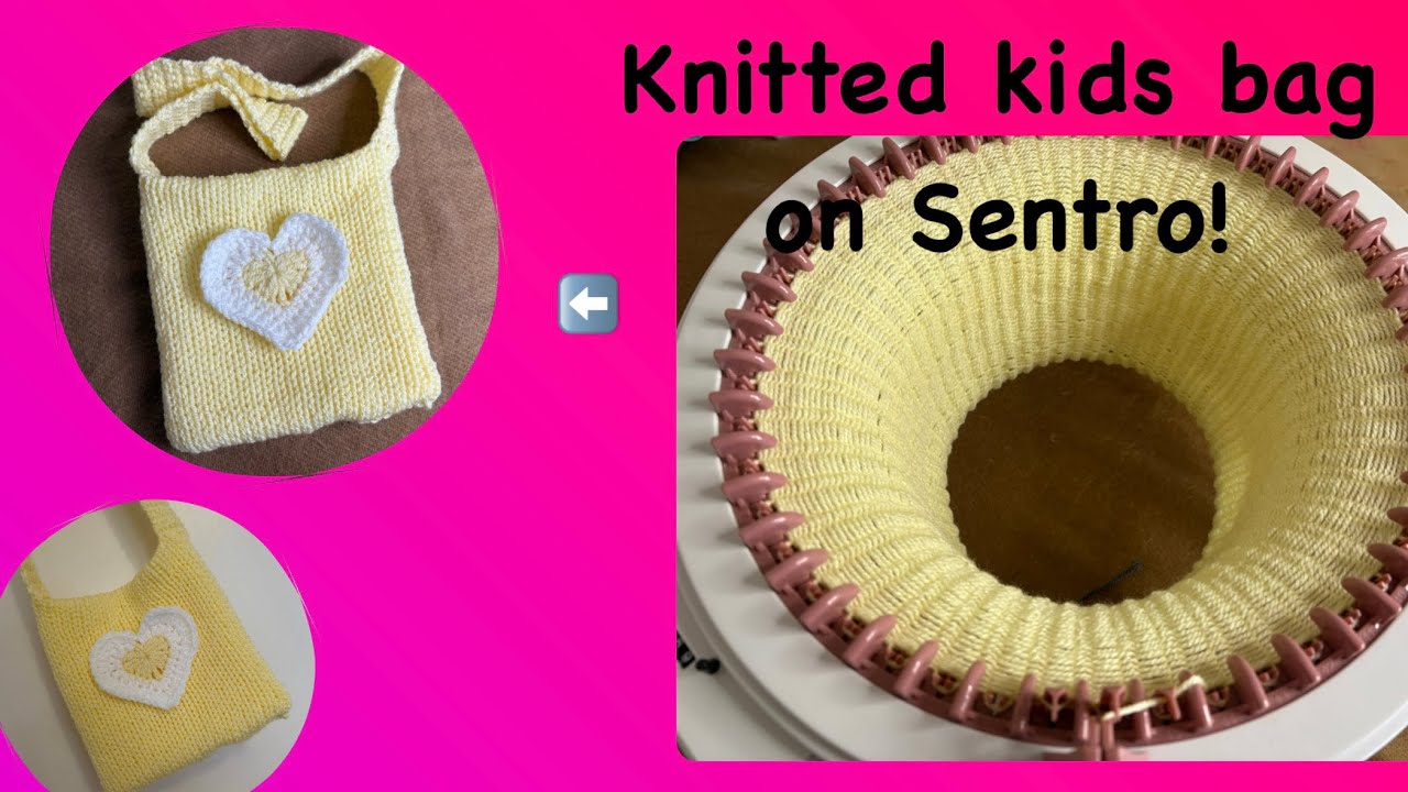 How to knit a kids Bag | SENTRO | KNITTING MACHINE - YouTube
