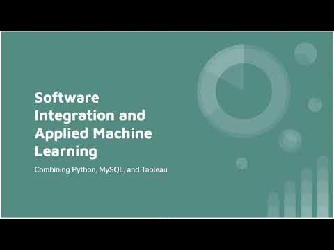 Software Integration and Applied Machine Learning with Python, MySQL ...
