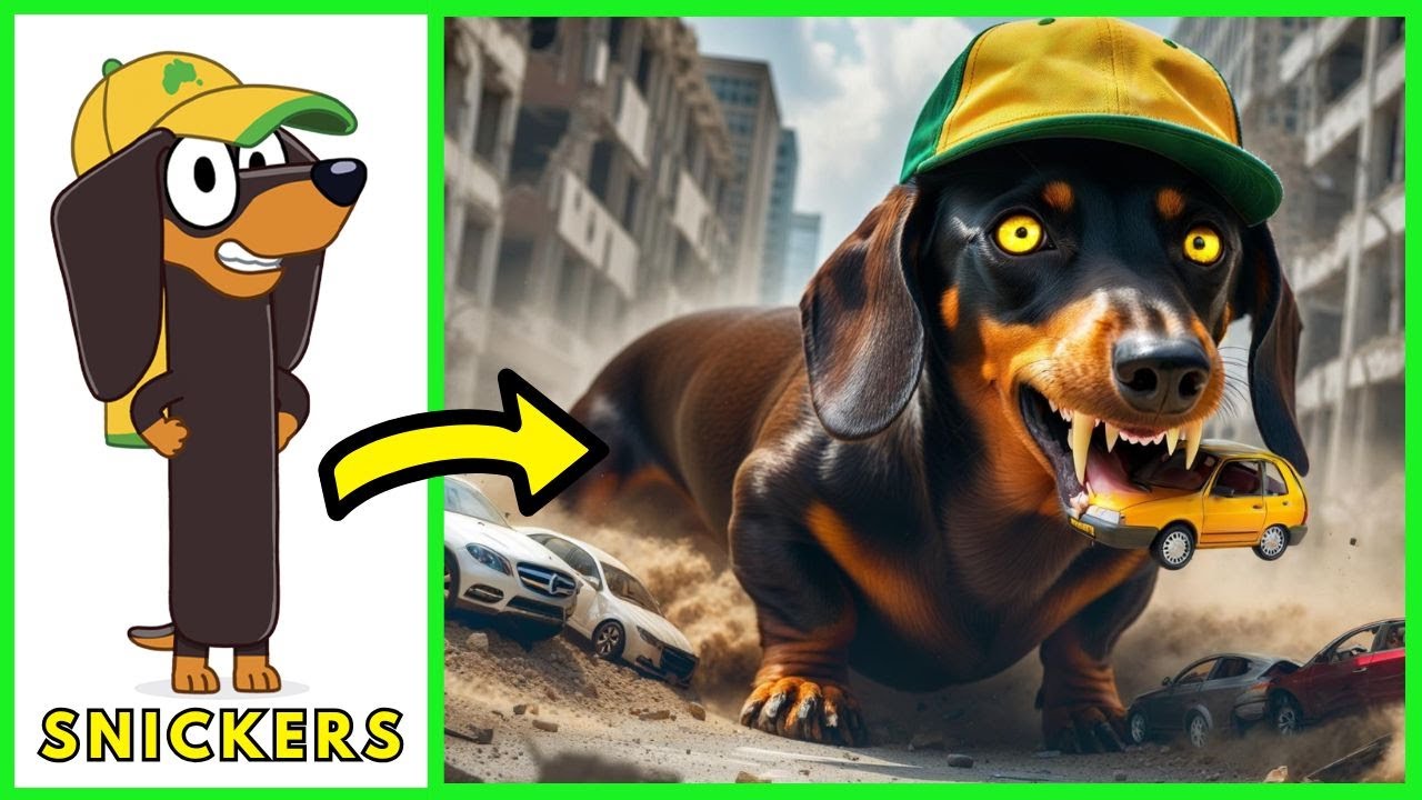 Bluey as a Giant Monster: City Under Siege | Bluey Ai Animation - YouTube