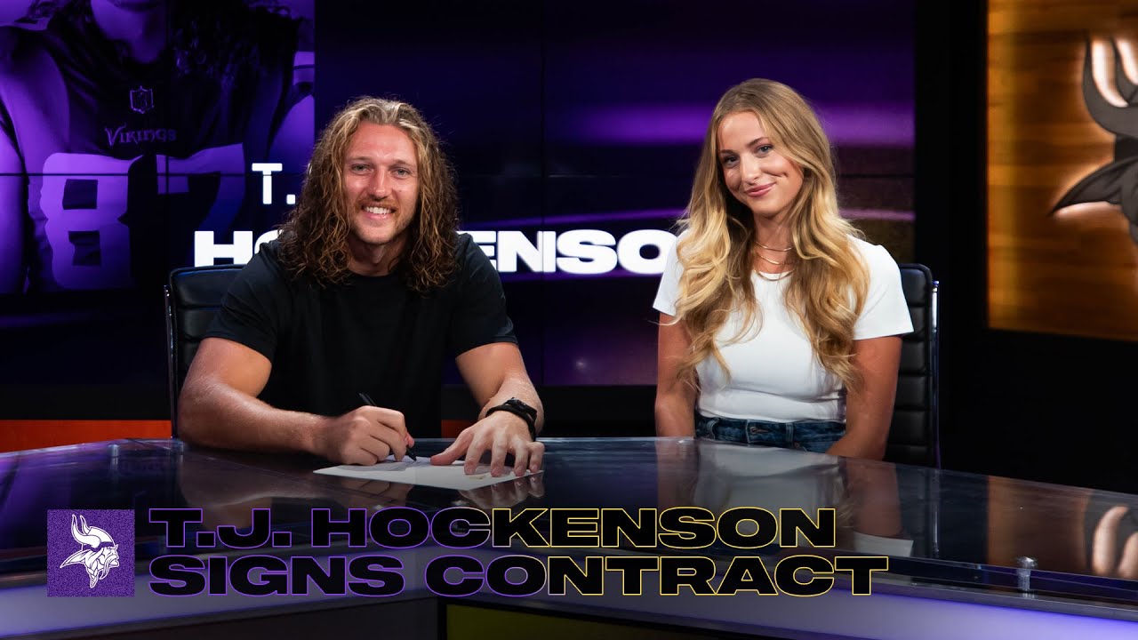 T.J. Hockenson Signs Contract Extension - YouTube