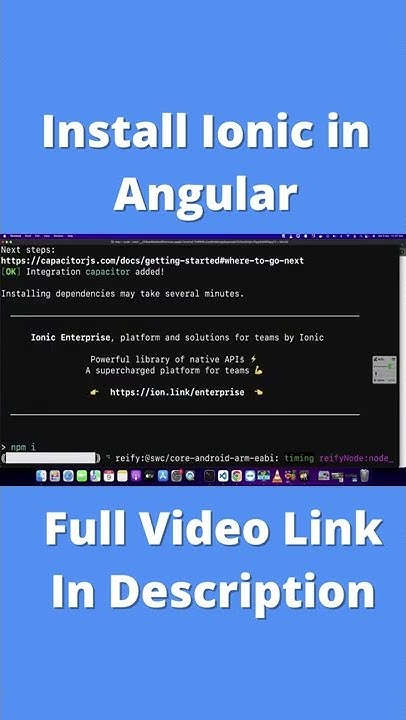 #shorts Install ionic in angular - YouTube