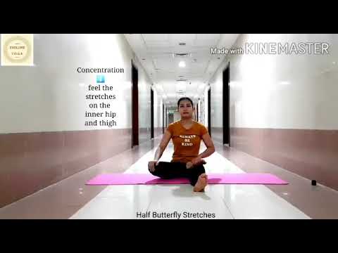 Half Butterfly Stretch | Yoga for PCOD | Yoga for menses | Yoga for men ...