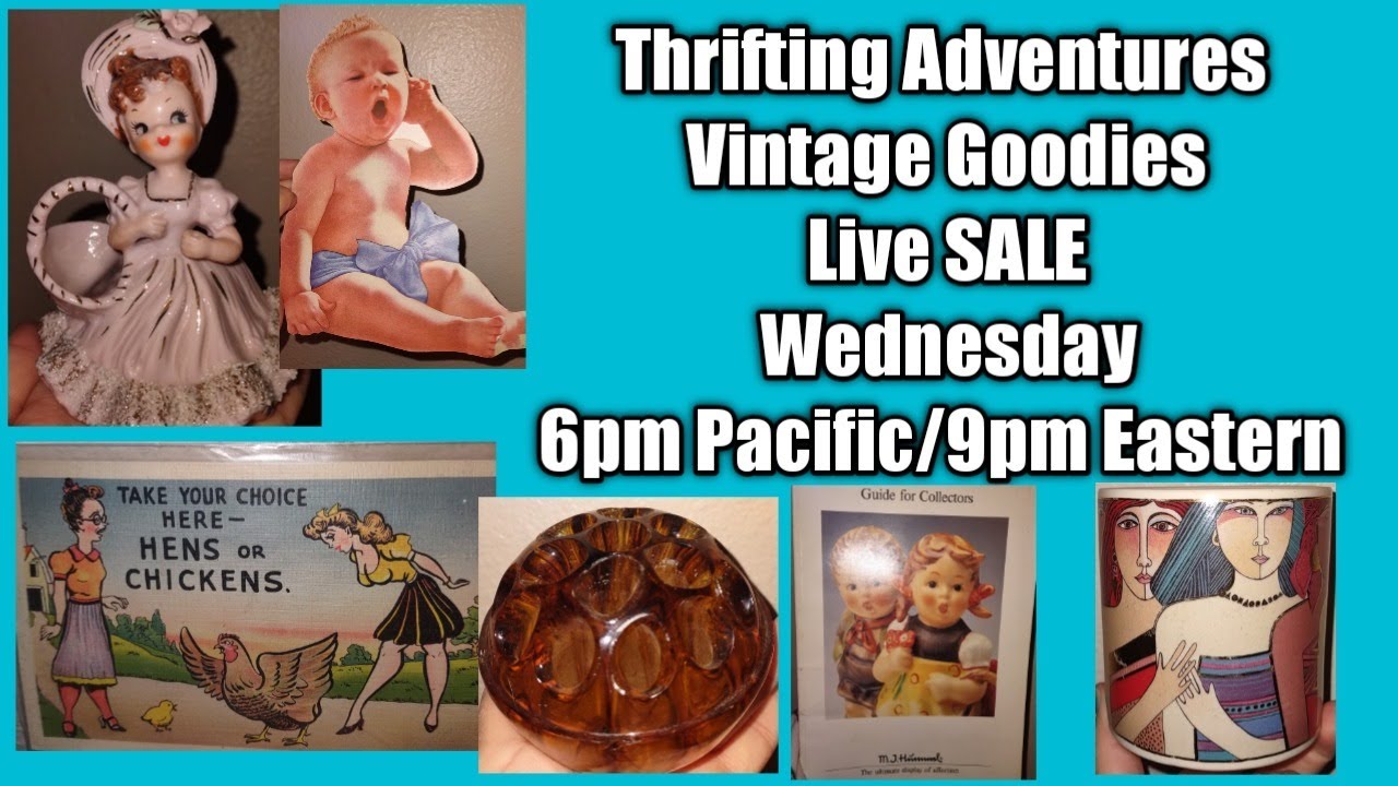 Thrifting Adventures Vintage Goodies Live SALE - YouTube