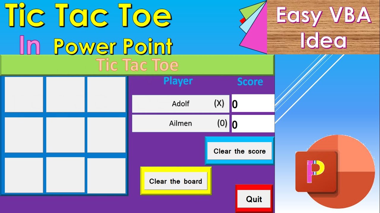 Tic Tac Toe Game in Power Point_Power Point VBA - YouTube