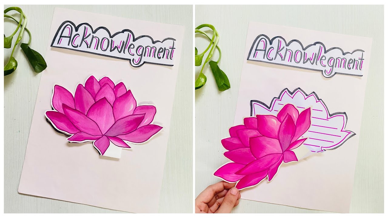 How to make Acknowledgement page / How to decorate Acknowledgement page ...
