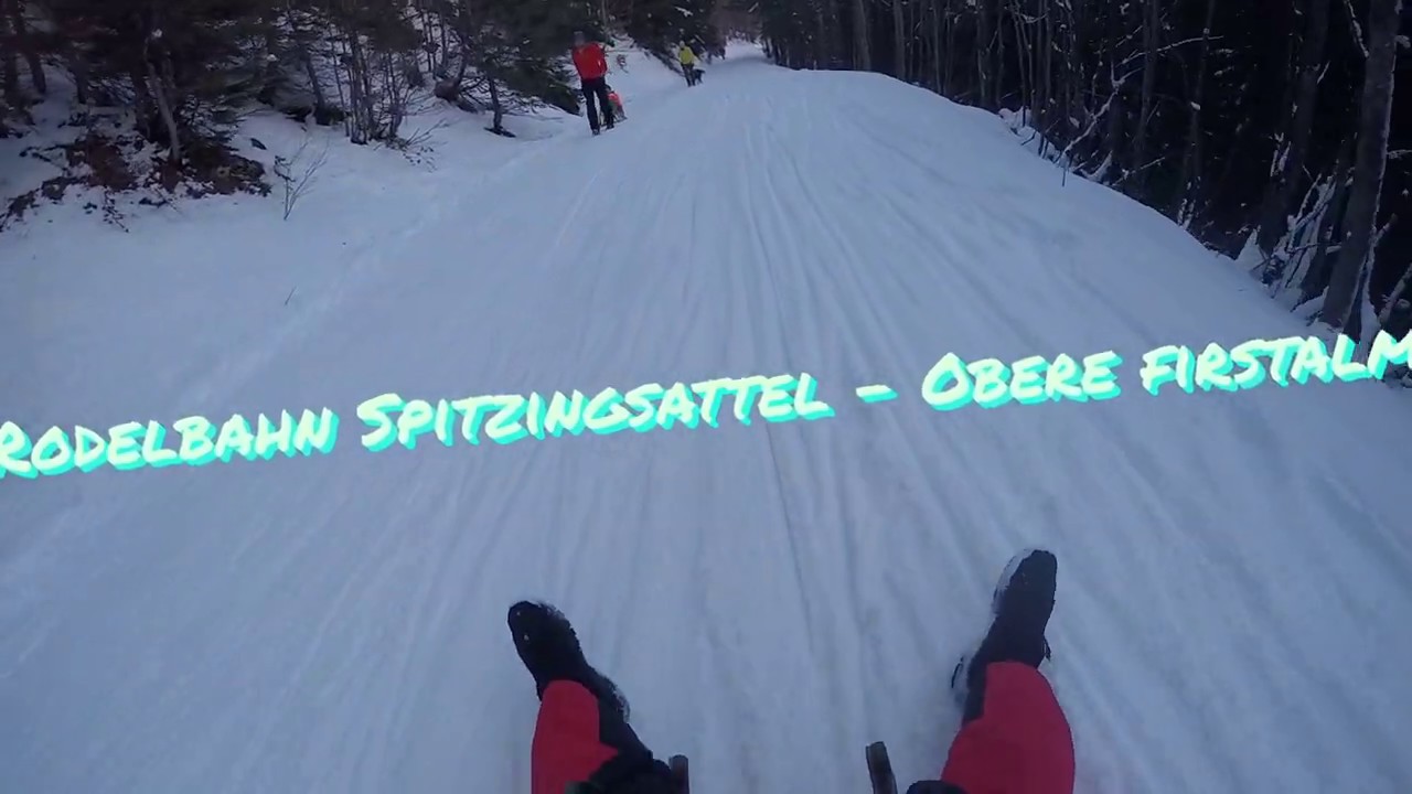 Rodelbahn Spitzingsattel bei obere Firstalm - YouTube
