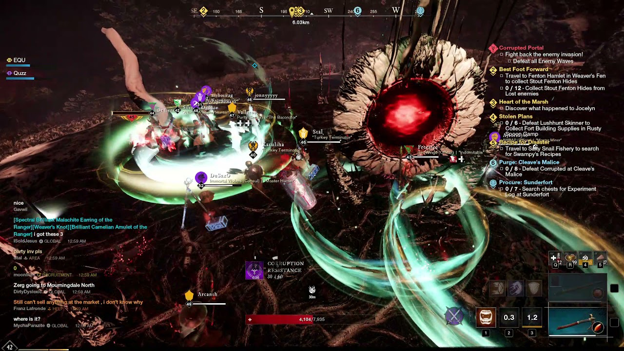 ZERG RUN in Great Cleave HUGE EXP in NEW WORLD - YouTube