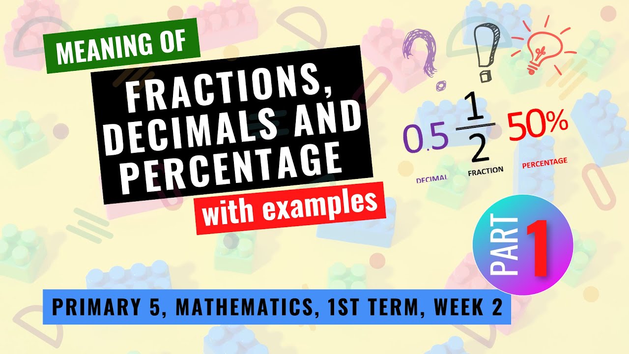 Meaning of Fractions, Decimals and Percentages With Examples - Class 5 ...
