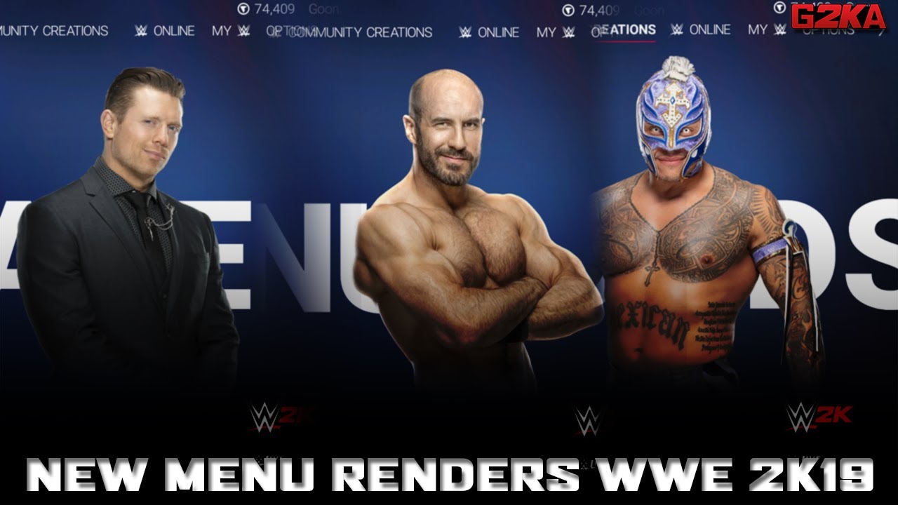 New Renders in Menu | WWE 2K MODS - YouTube