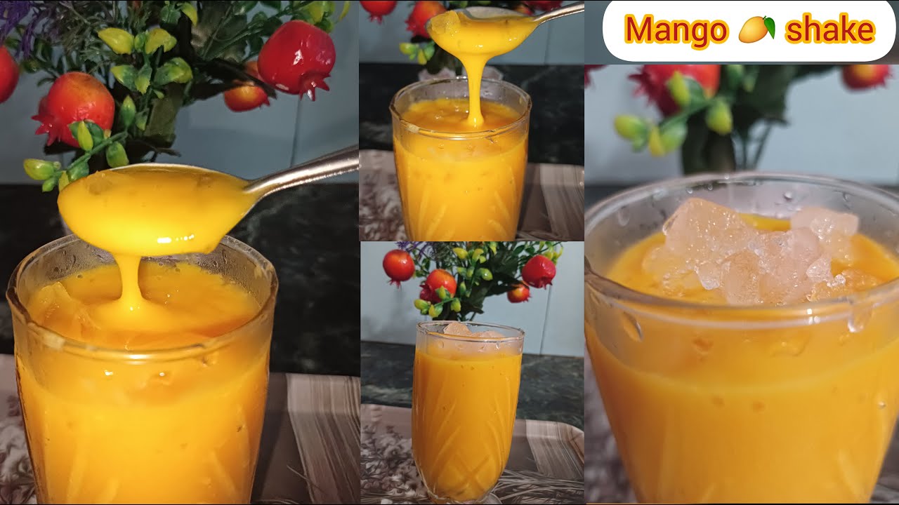 Mango shake recipe 🥭 | Mango milk shake|thick mango shake - YouTube