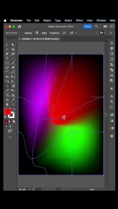 Create your own Gradients using Mesh Tool 💡. #illustrator #gradient #design #graphicdesign # ...