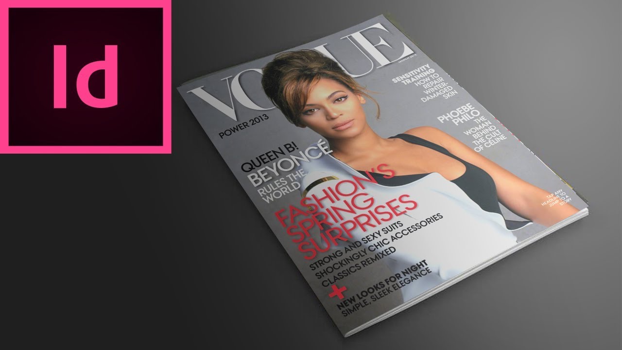 Adobe Indesign CC Tutorial # 3: How to Make a Magazine Cover - YouTube