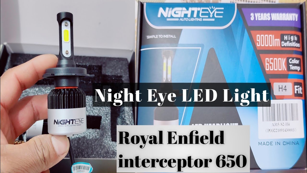 How to change Nighteye led headlight bulb for Royal Enfield Interceptor ...