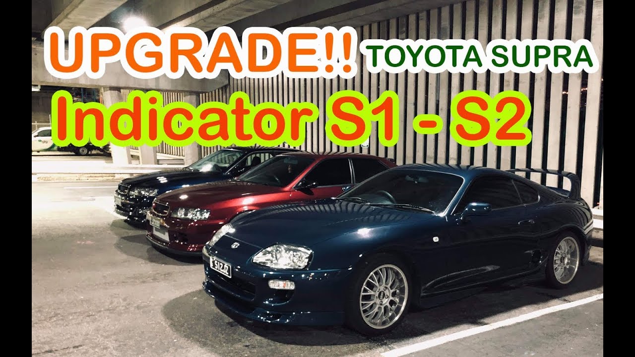 Toyota Supra JZA80 indicator upgrade S1-S2 on James' Baltic blue 1995 ...