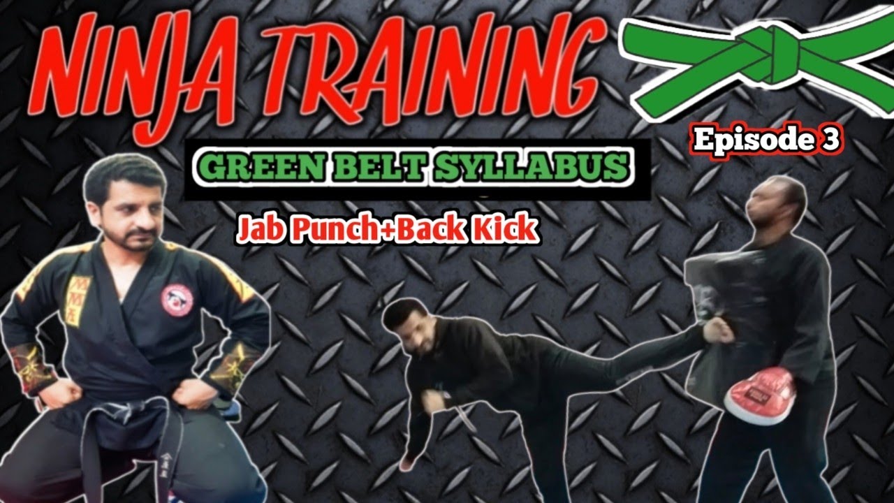 Ninja Training || Green Belt Syllabus || Episode 3 ||Jab Punch+Back ...