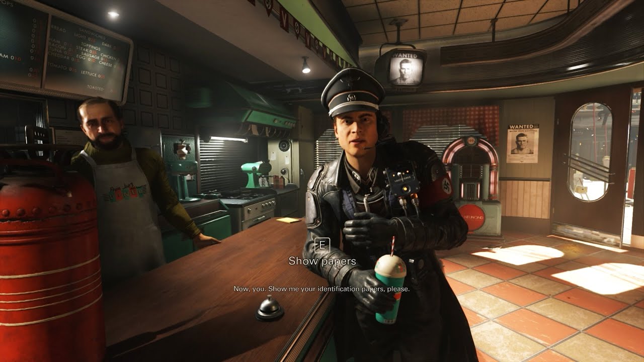 Diner scene - Wolfenstein 2 The New Colossus - YouTube