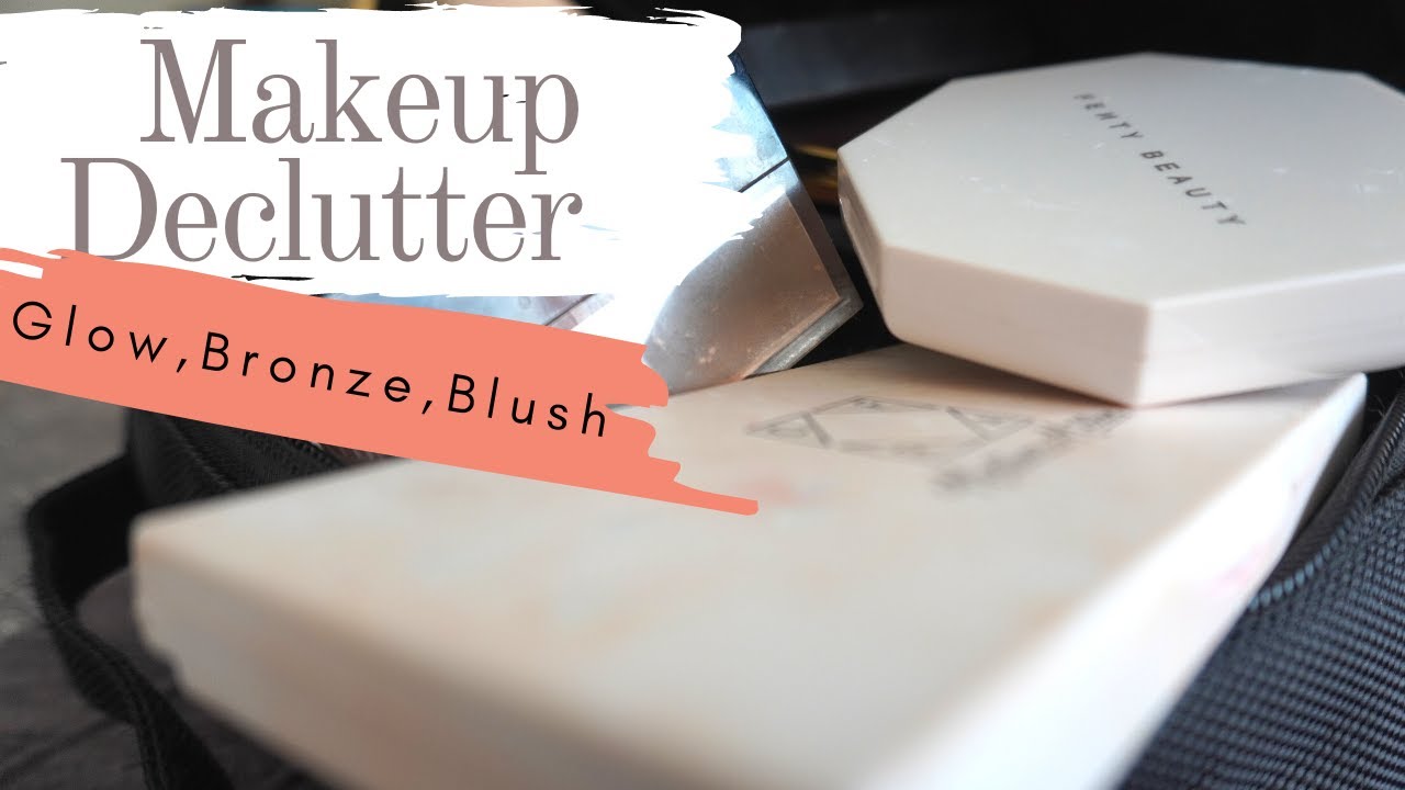 MAKEUP COLLECTION & DECLUTTER 2020 | Blush, Bronzer, Highlighter, Setting Powder Declutter - YouTube