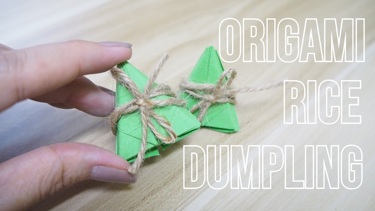 DIY PAPER DUMPLING | ORIGAMI CUTE RICE DUMPLING | 端午节粽子折纸 - YouTube