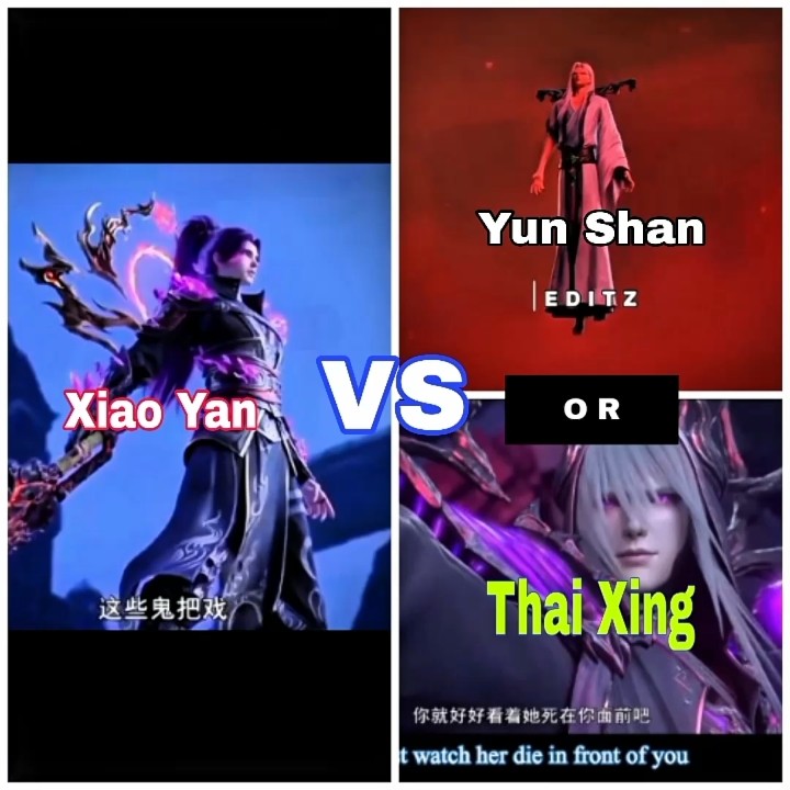Xiao Yan☠️ vs Thai Xing👿 or Yun Shan 🥶 #xiaoyan #donghua #btth - YouTube