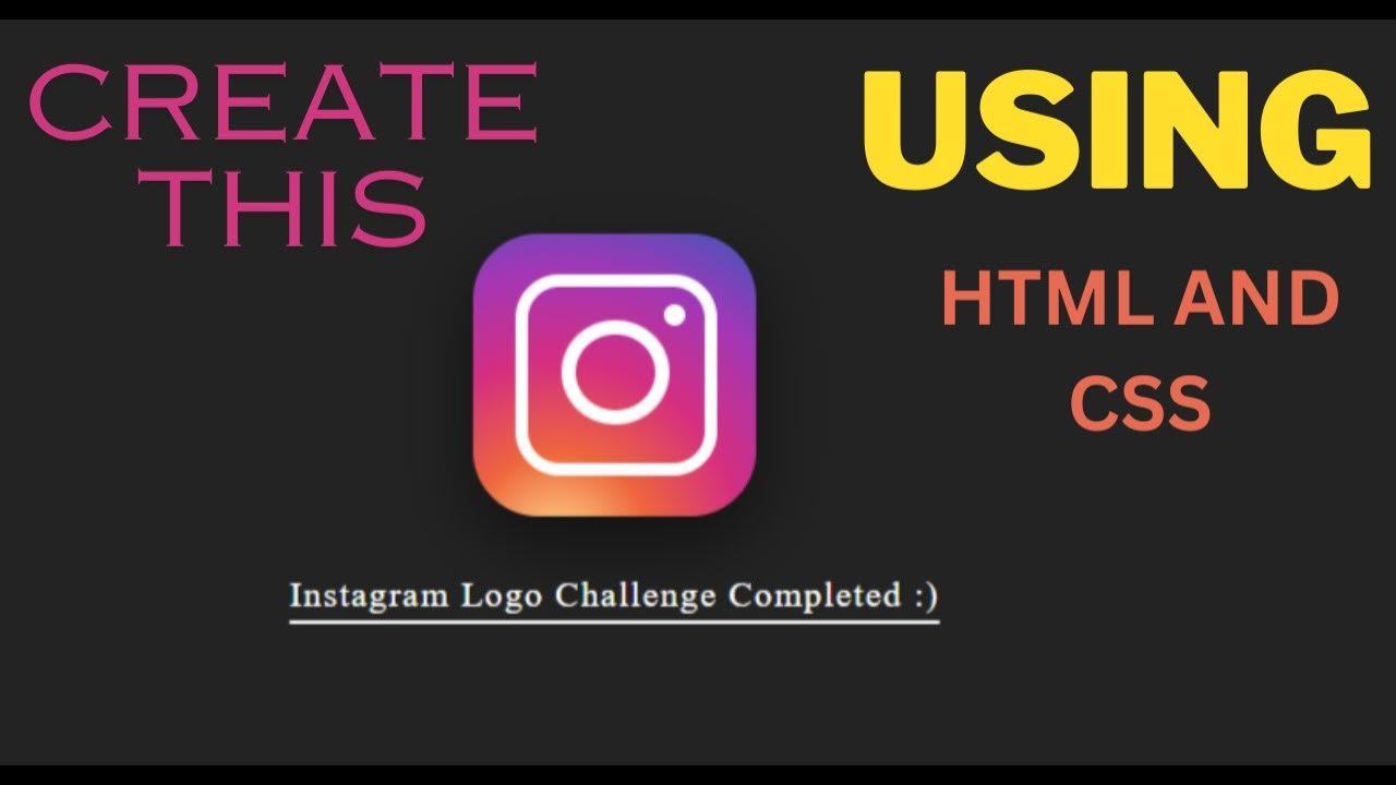 Creating an Instagram Logo Using CSS and HTML - YouTube