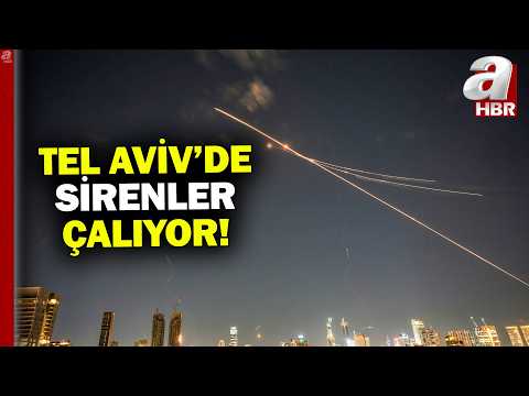 Tel Aviv'de siren sesleri! Her noktasına saldırı alarmı | A Haber