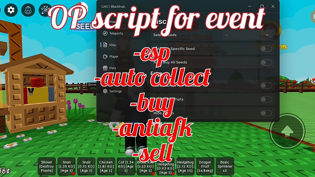 (Keyless) GAG 🌱🐝🍯 Script For Fully Event Honey + Delta Executor updated ...