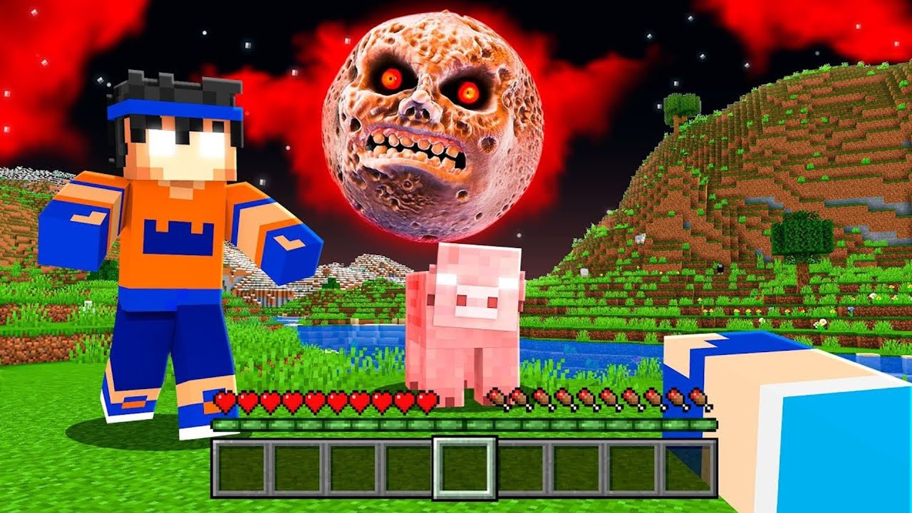 NEVER LOOK at the CURSED, HAUNTING MOON in Minecraft!! - YouTube