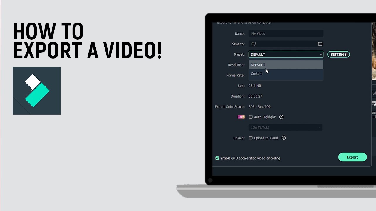 How to Export a Video in Filmora 11 [easy] - YouTube
