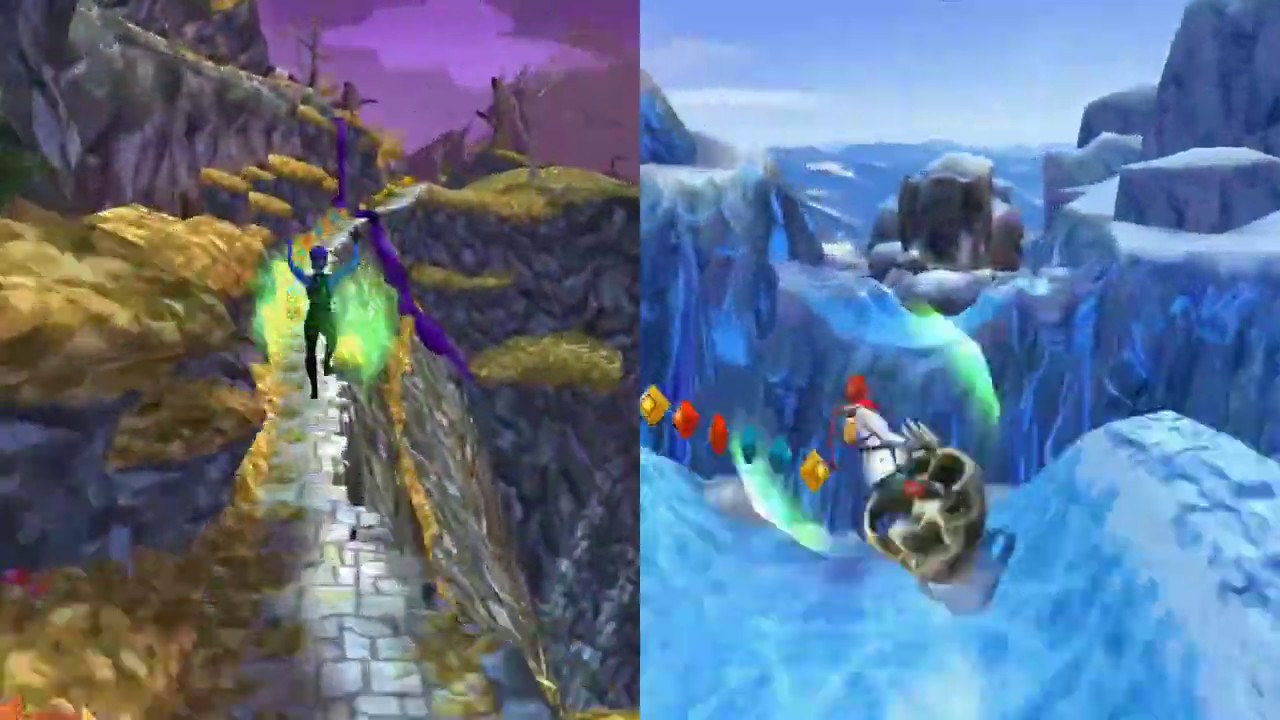 Temple Run 2 Spooky Ridge Vs Frozen Shadows - YouTube