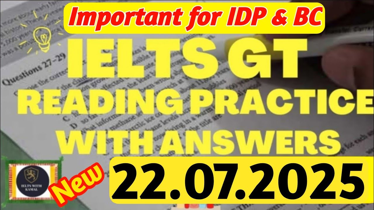IELTS Reading General Training Practice Test 2025 With Answers ...