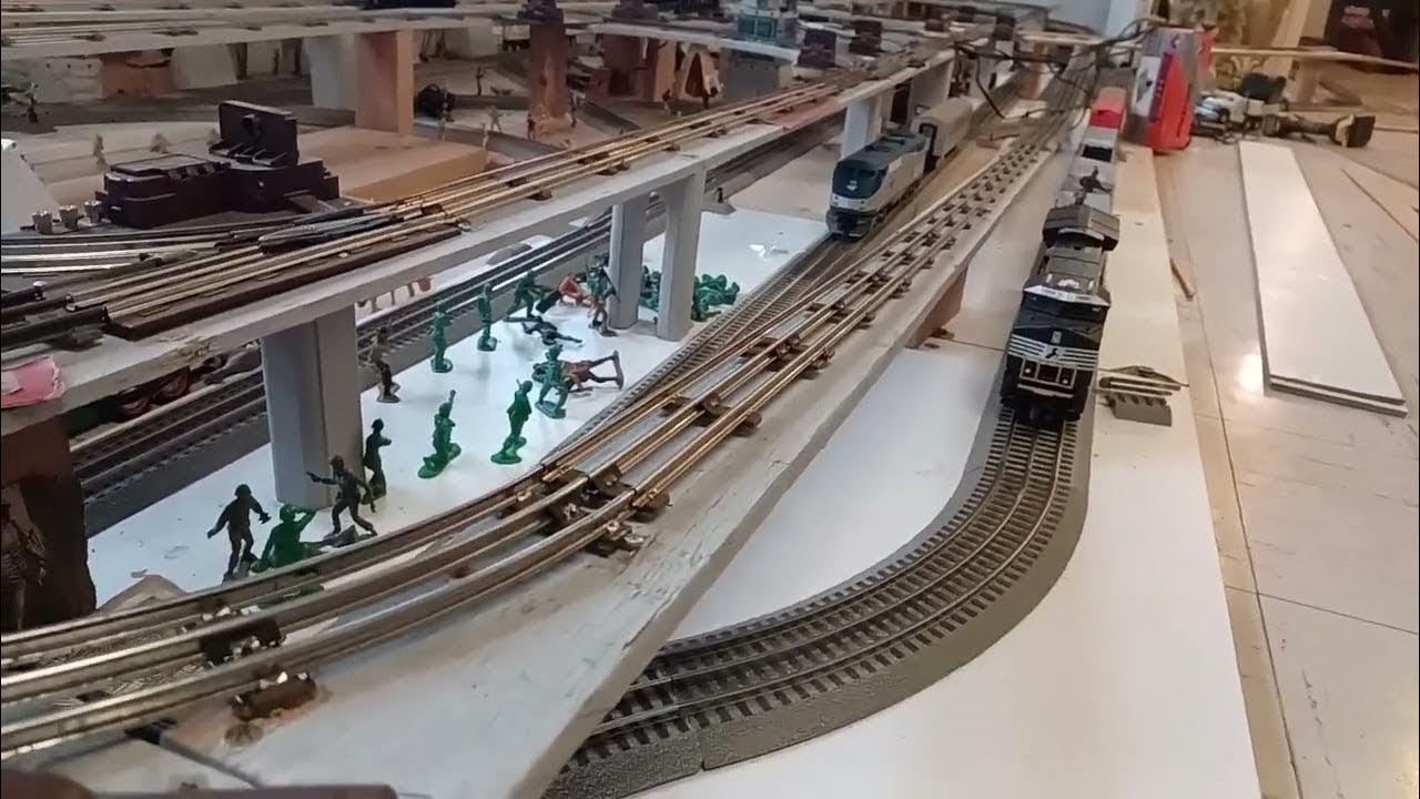027 Track FastTrack Double level 40 feet long Layout update.♐️👍 - YouTube