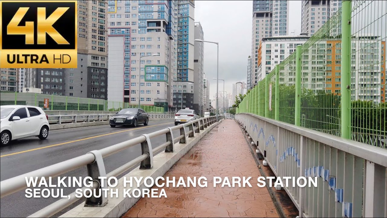 [4K] Walking to Hyochang Park Station from Samgakji Station in light ...