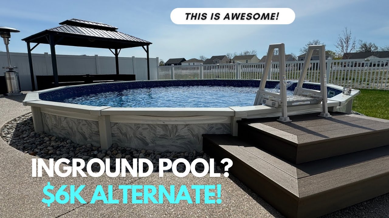 Doughboy above ground pool, In ground😁. Inground pool for cheap. - YouTube
