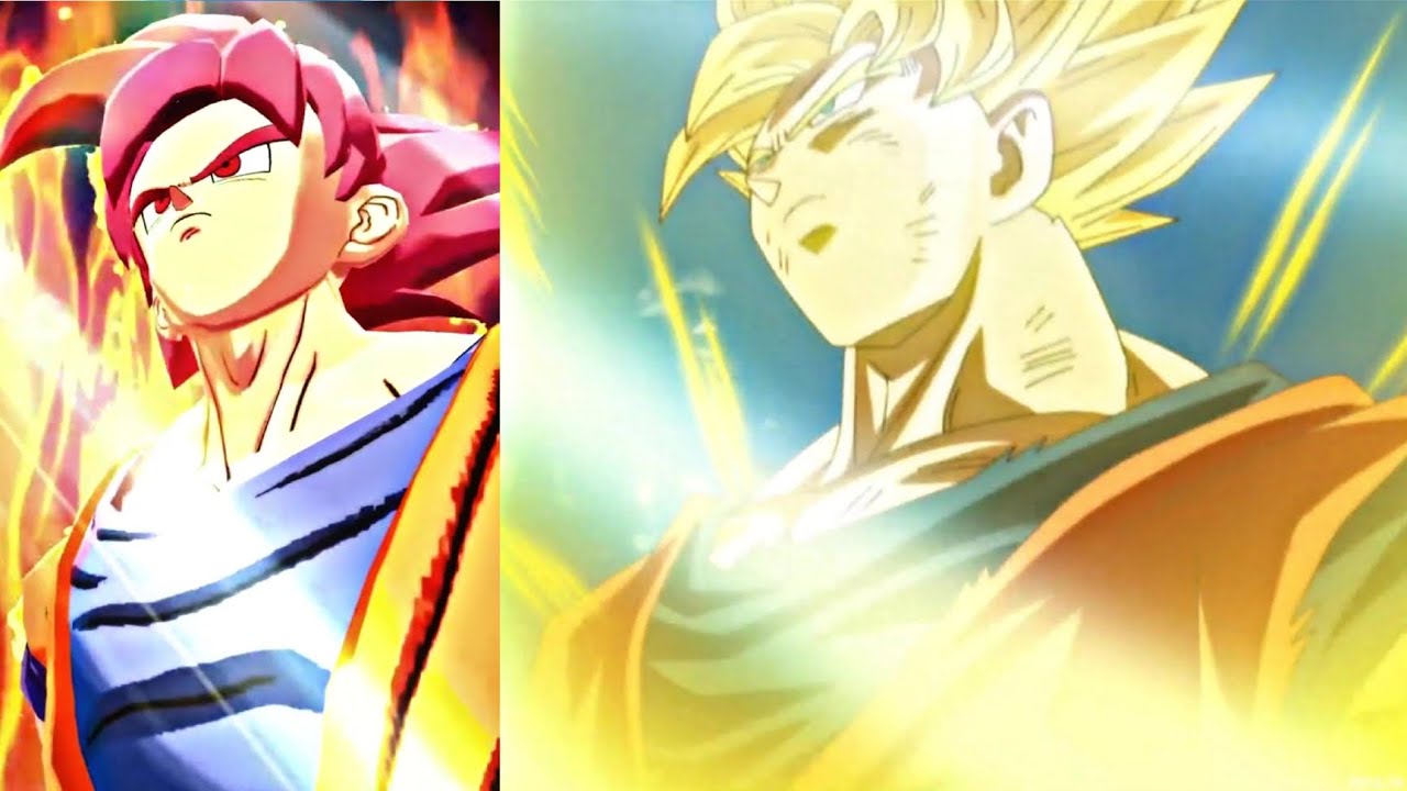 (Side by Side) Super Saiyan God Goku Reference!! 🔥 Dragon Ball Legends ...
