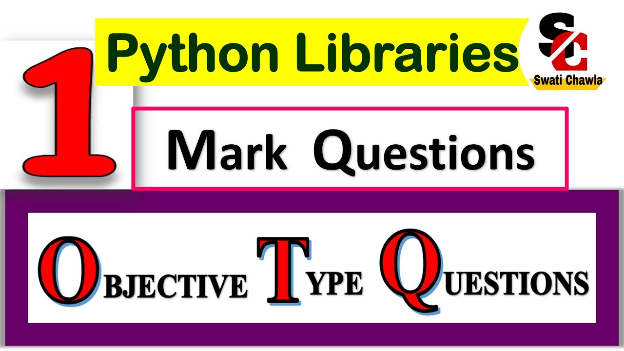 Using Python Libraries Objective Type Questions Cbse Class12computer Science Python Youtube