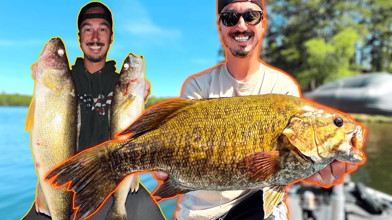 HUGE Smallmouth Bass...CLEAREST LAKE Ever?! - Walleye Catch and Cook ...