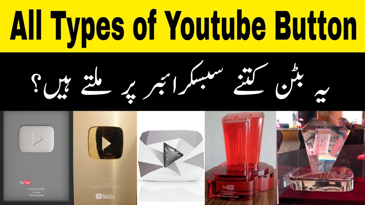 All Types Of Youtube Play Button | All Youtube Awards | Youtube Play ...
